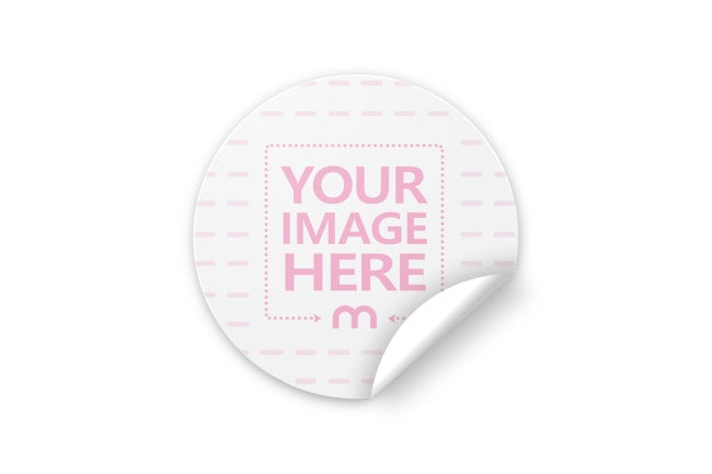 Round Sticker Label with Curled Edge Mockup Generator – Custom Anything